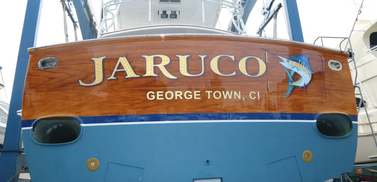 Faux Teak Transom - InTheBite